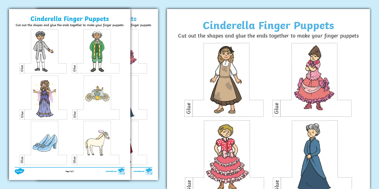 Cinderella Finger Puppets