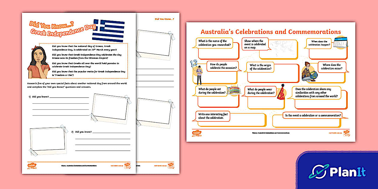 Year 3 History Celebrations and Commemorations Home Learning