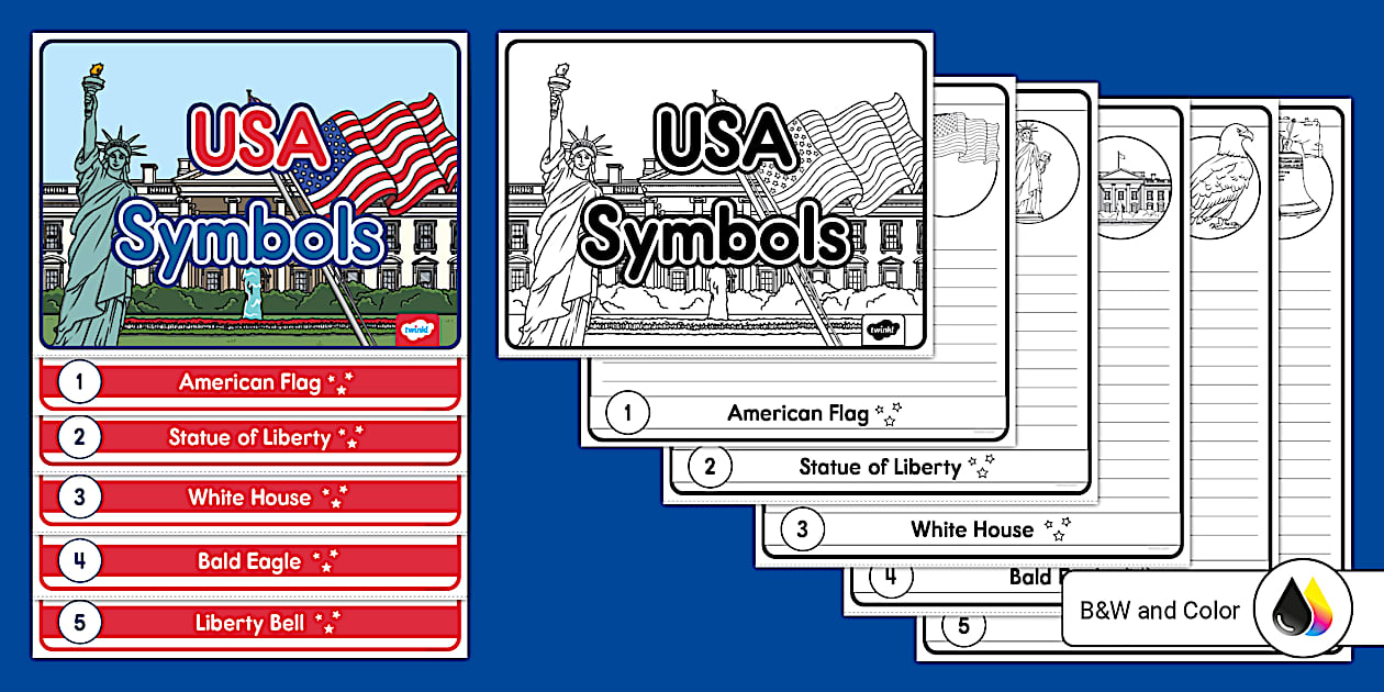 USA Symbols Flipbook for K-2nd Grade (teacher made) - Twinkl