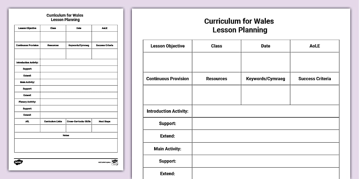 CfW Lesson Planning Template (Teacher-Made) - Twinkl
