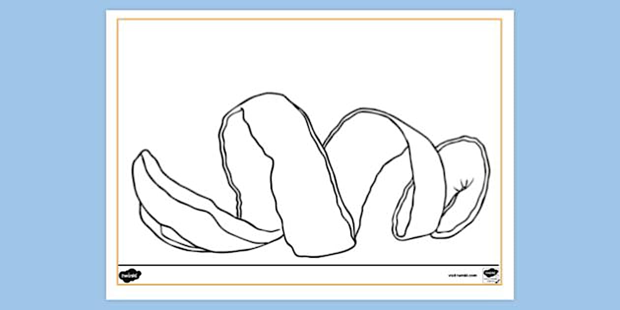 Orange Peel Colouring Sheet | Colouring Sheets - Twinkl