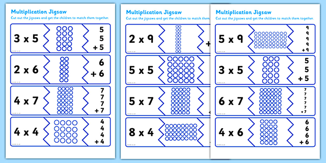Multiplication Matching Puzzle Game (teacher made) - Twinkl