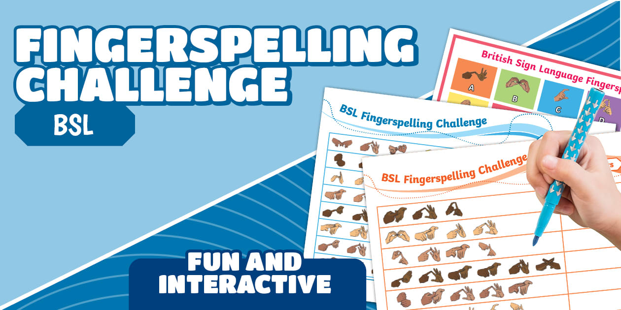 BSL Fingerspelling Challenge Activity Sheet