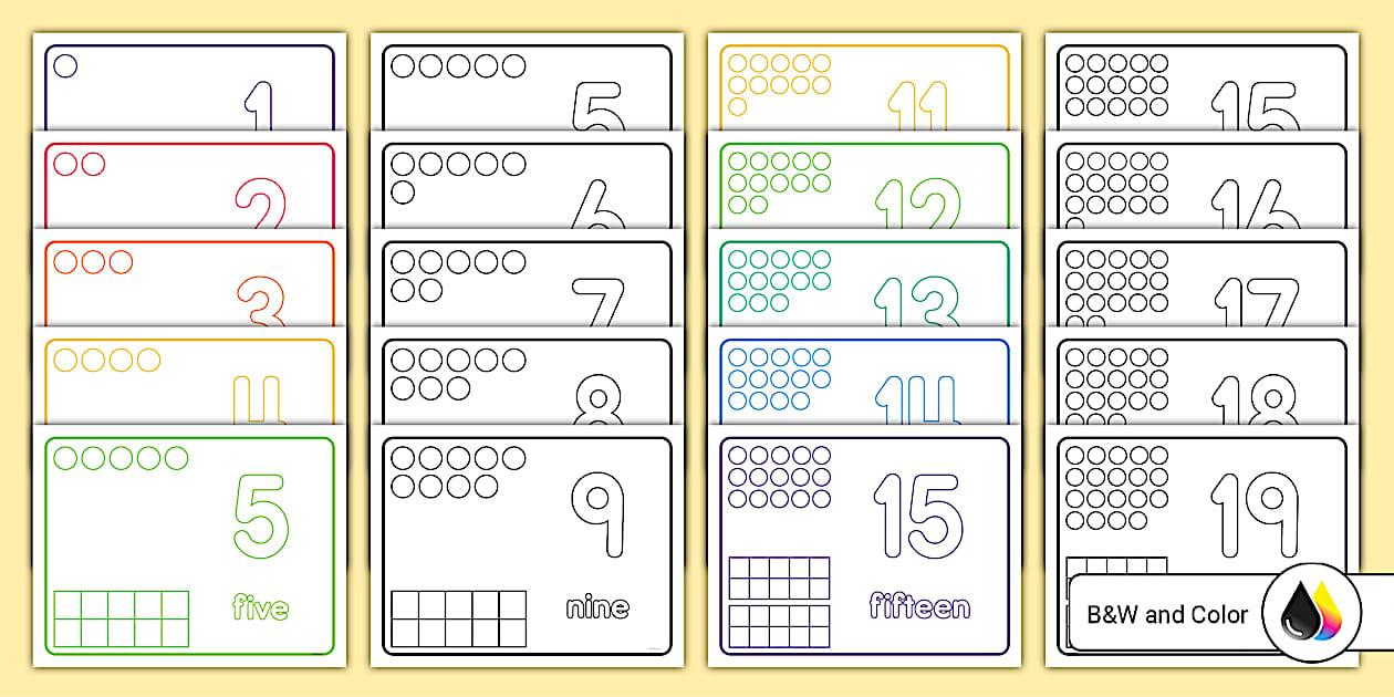 Numbers 1-20 Modeling Dough Mats (teacher made) - Twinkl