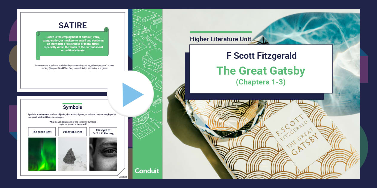 'The Great Gatsby' Unit of Work: Chapters 1-3 (teacher made)