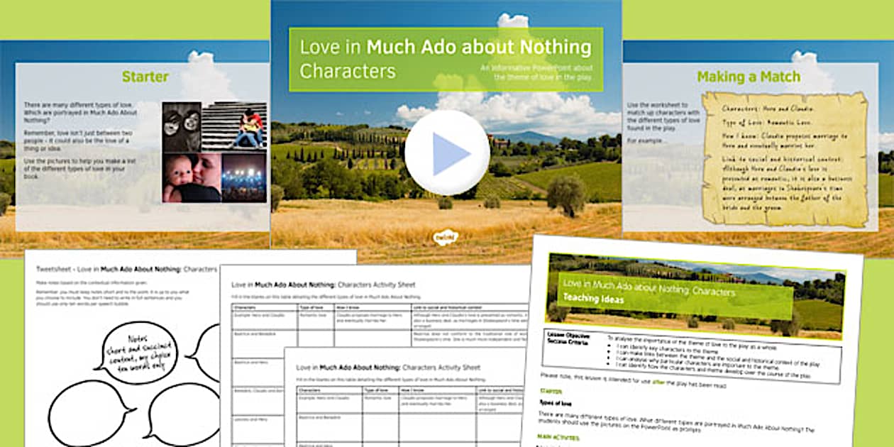 Much Ado About Nothing: Love - Characters Shakespeare