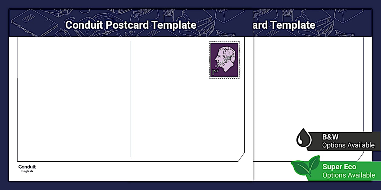 Conduit Postcard Template (teacher made) - Twinkl