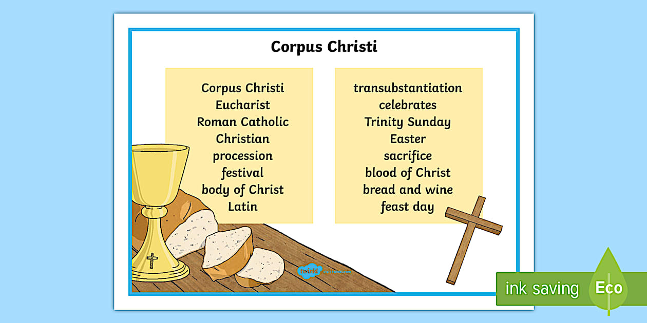 Corpus Christi Word Mat - Twinkl