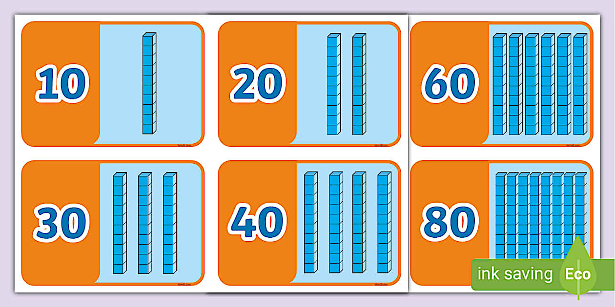 👉 Multiples of 10 Base Ten Flashcards - Twinkl - Maths - KS1
