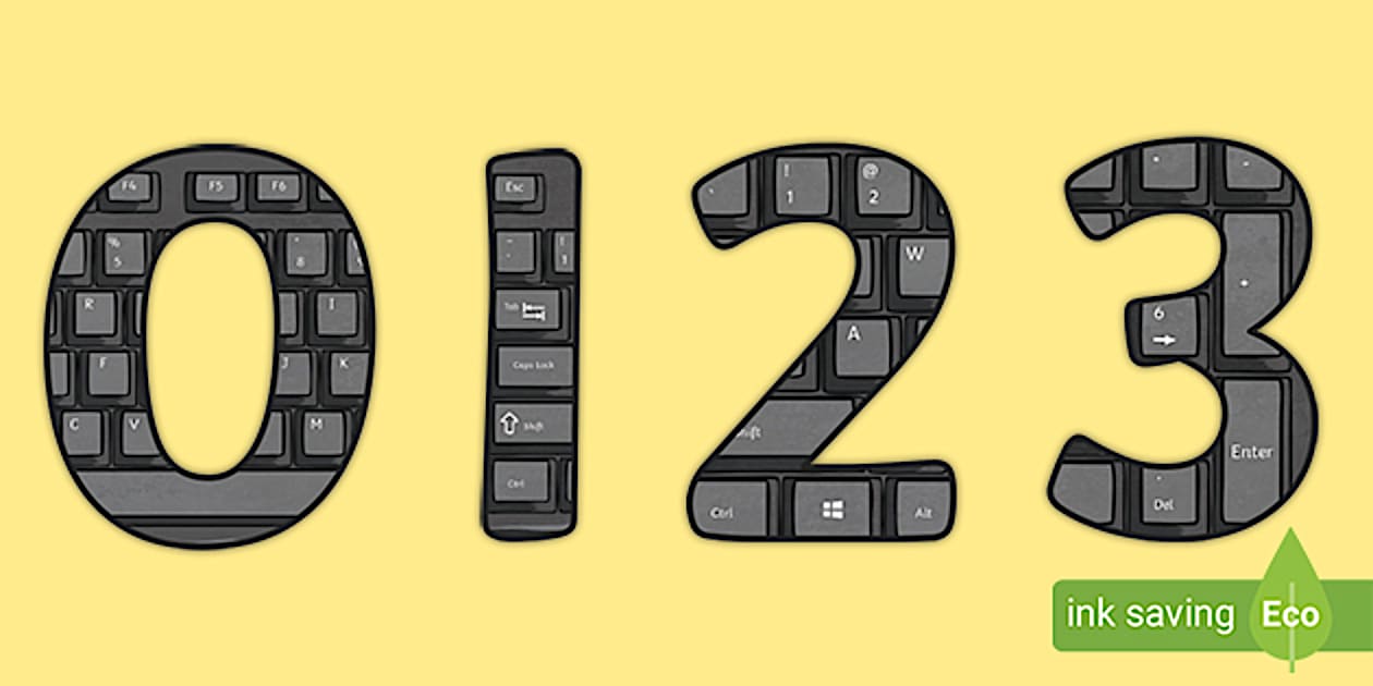 Computer Keyboard Display Numbers (teacher made) - Twinkl