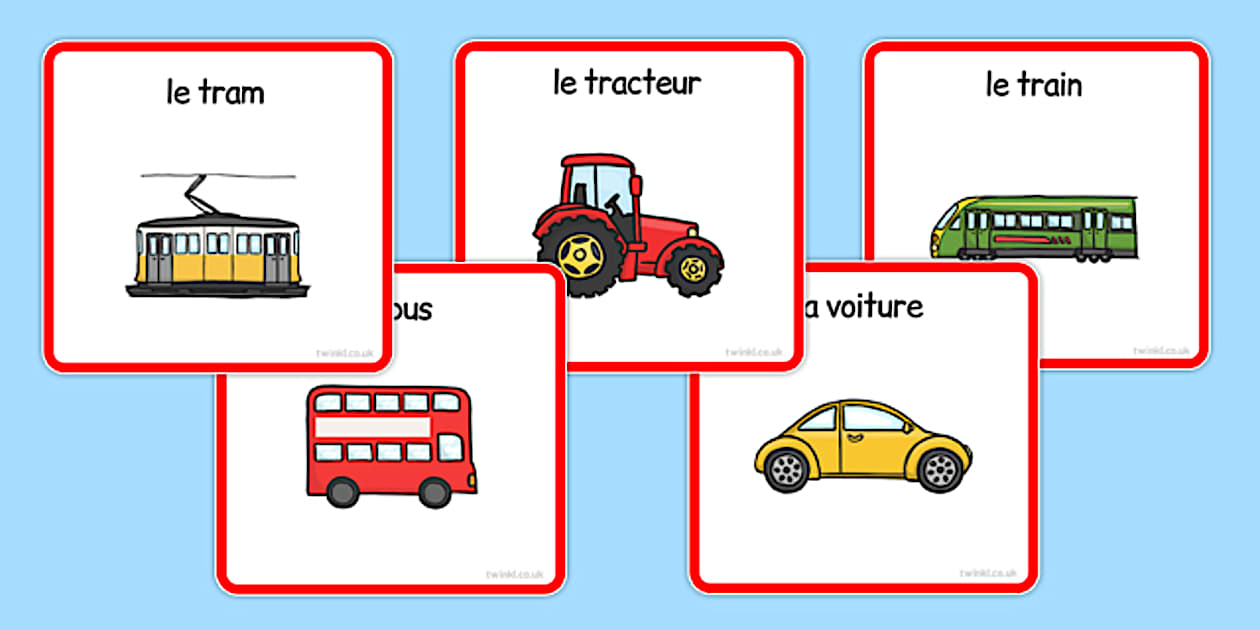 Transport Sorting Cards French (teacher made) - Twinkl