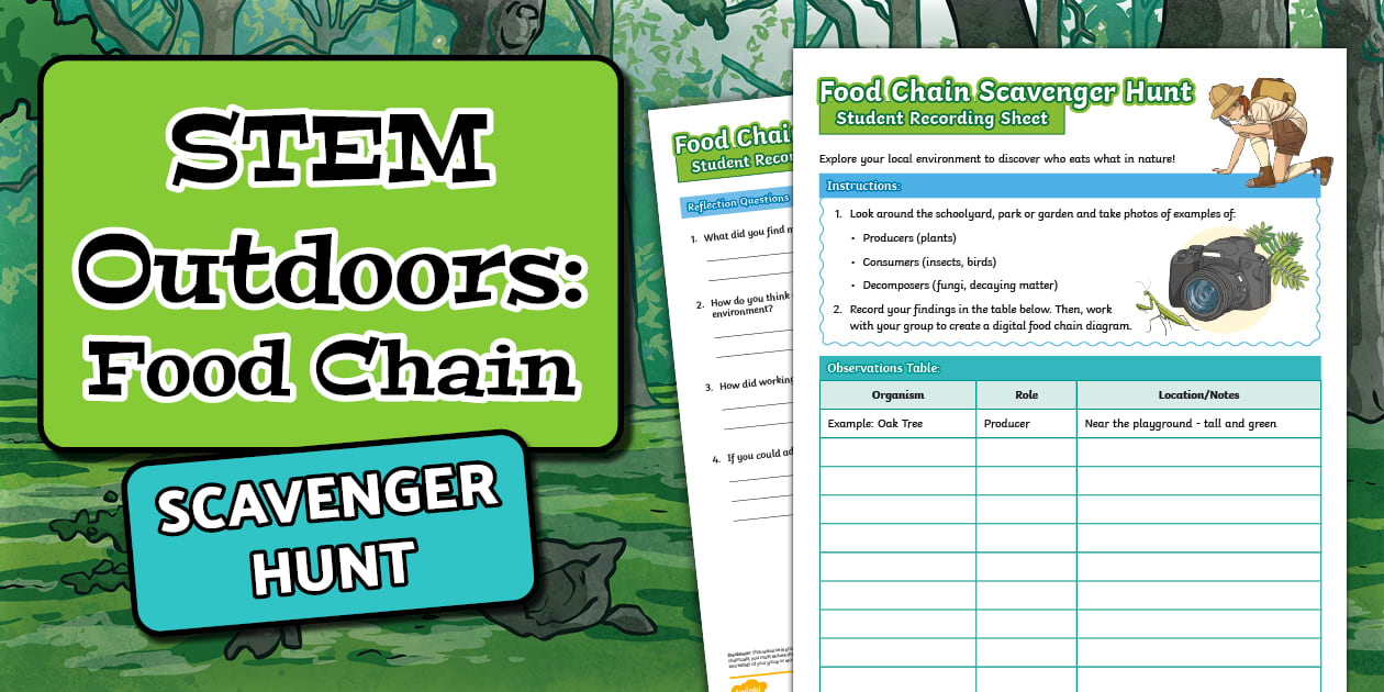 STEM Outdoors: Food Chain Scavenger Hunt