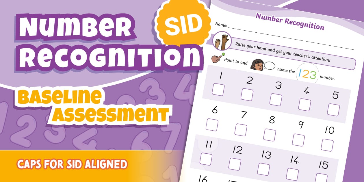 Foundation Phase - Mathematics - Number Recognition - Baseline Assessment