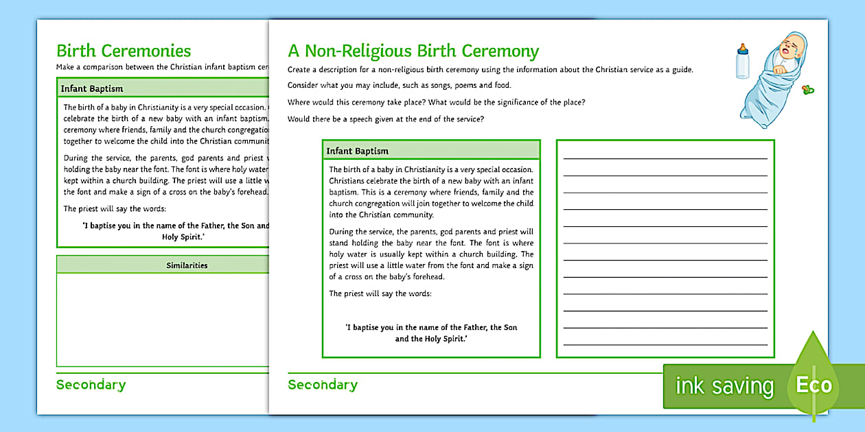 Birth Ceremonies Worksheet / Worksheet (teacher made)