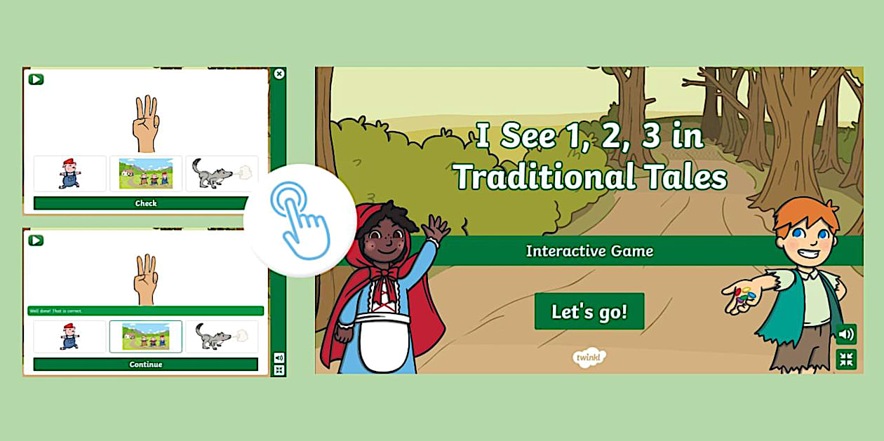 👉 I See 1, 2, 3 in Traditional Tales Interactive Game | Twinkl