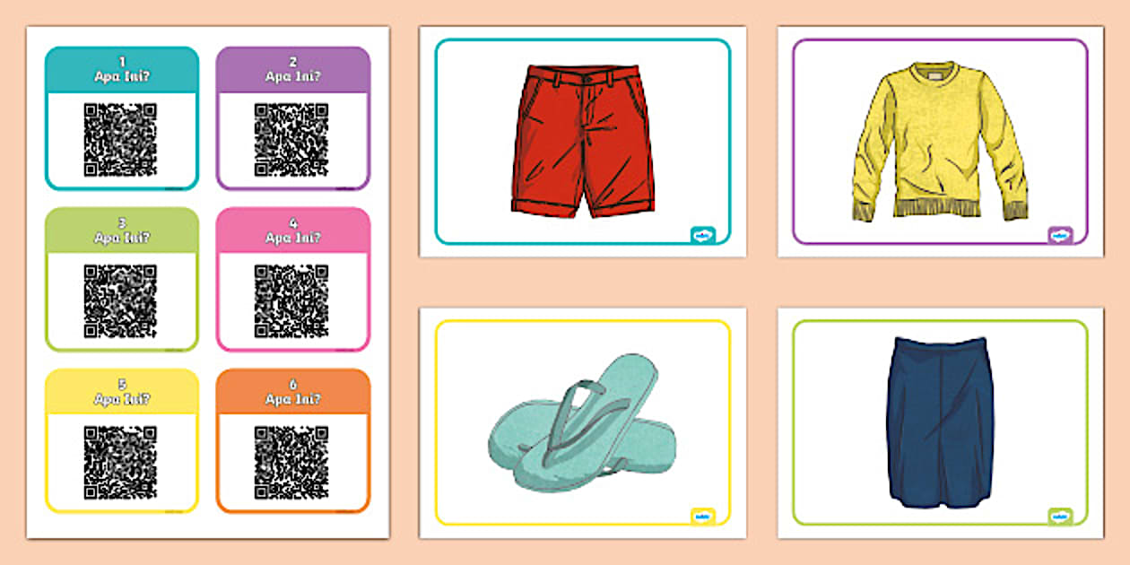QR Code Hunt - Indonesian Clothes (Hecho por educadores)
