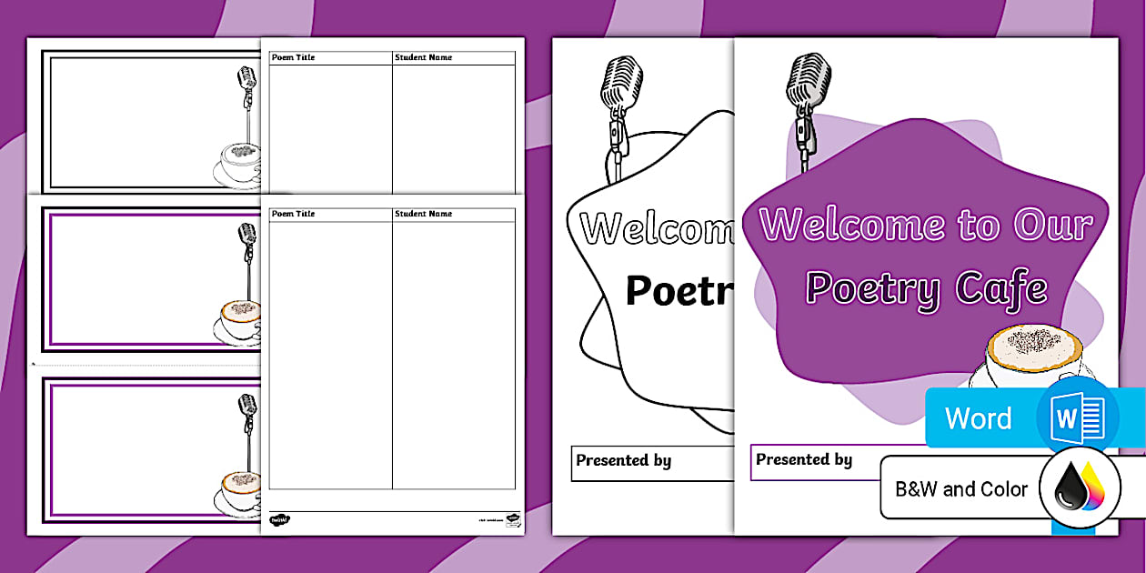 Poetry Café Editable Programs | ELA | 1st Grade | Twinkl USA