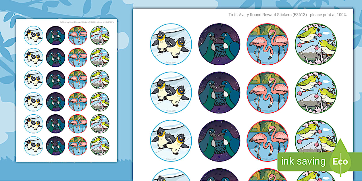 Pairs of Birds Stickers (teacher made) - Twinkl