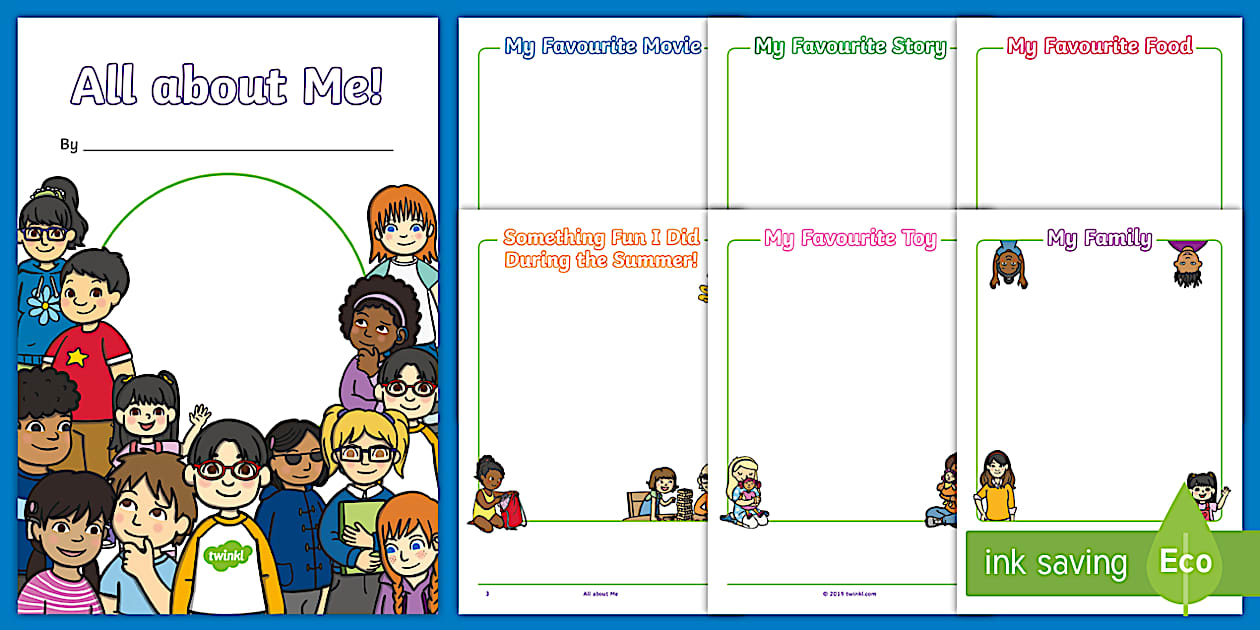 Editable EYFS Starting Nursery All About Me Transition Booklet