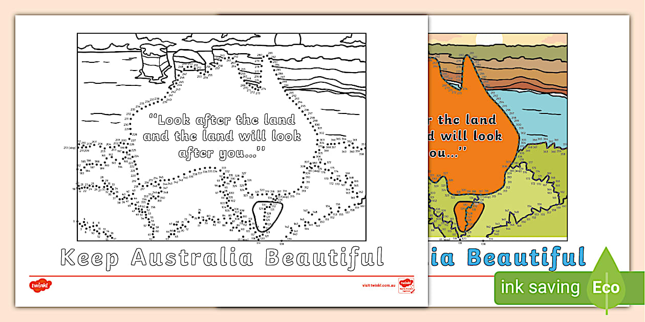 Keep Australia Beautiful Mega Dot to Dot (teacher made)