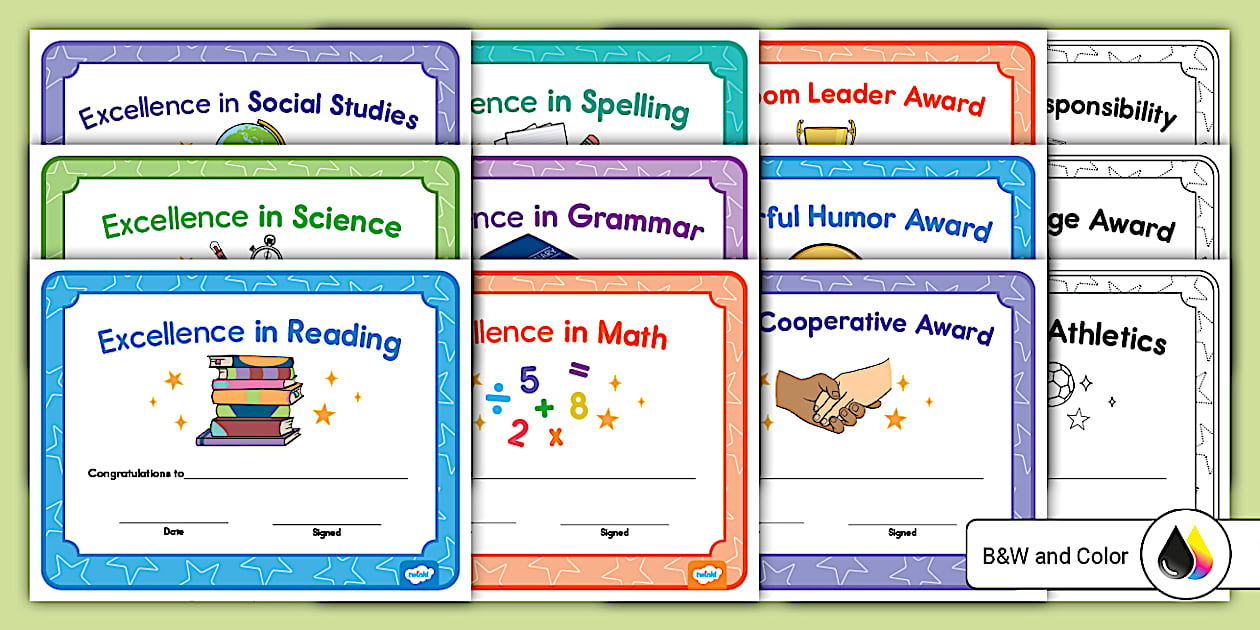 Editable End of School Award Certificates (teacher made)