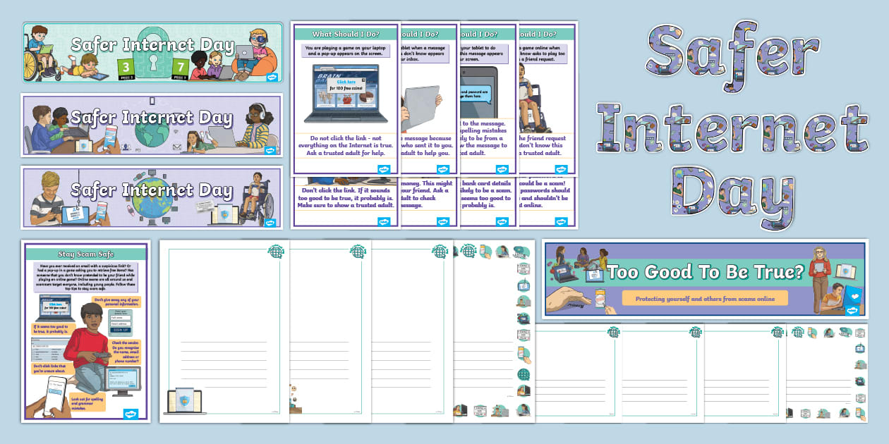 Safer Internet Day Display Pack - Twinkl UK - Computing