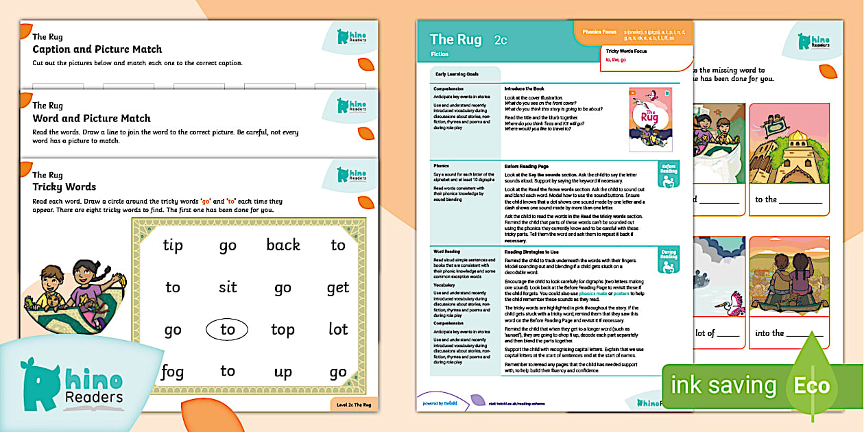 2c The Rug: Resource Pack - Twinkl Rhino Readers - Twinkl