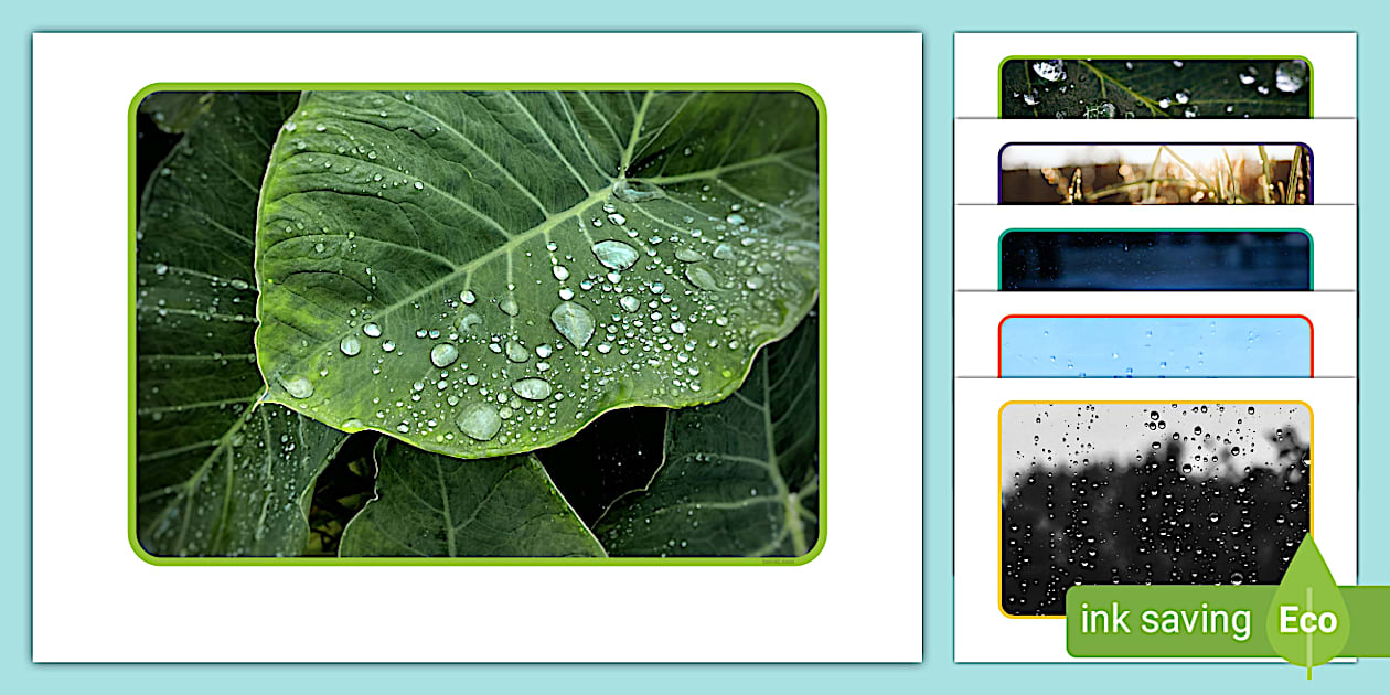 Water Droplets Display Photo Pack - Twinkl - Kindergarten