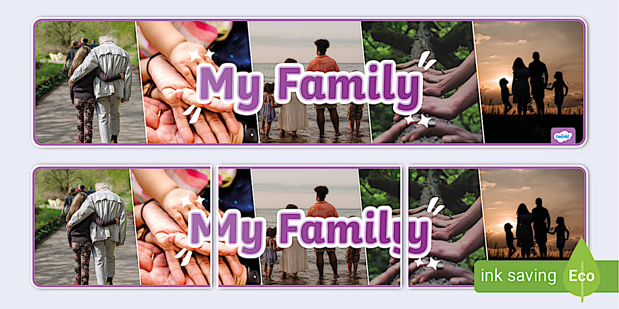 My Family Photo Display Banner (Teacher-Made) - Twinkl