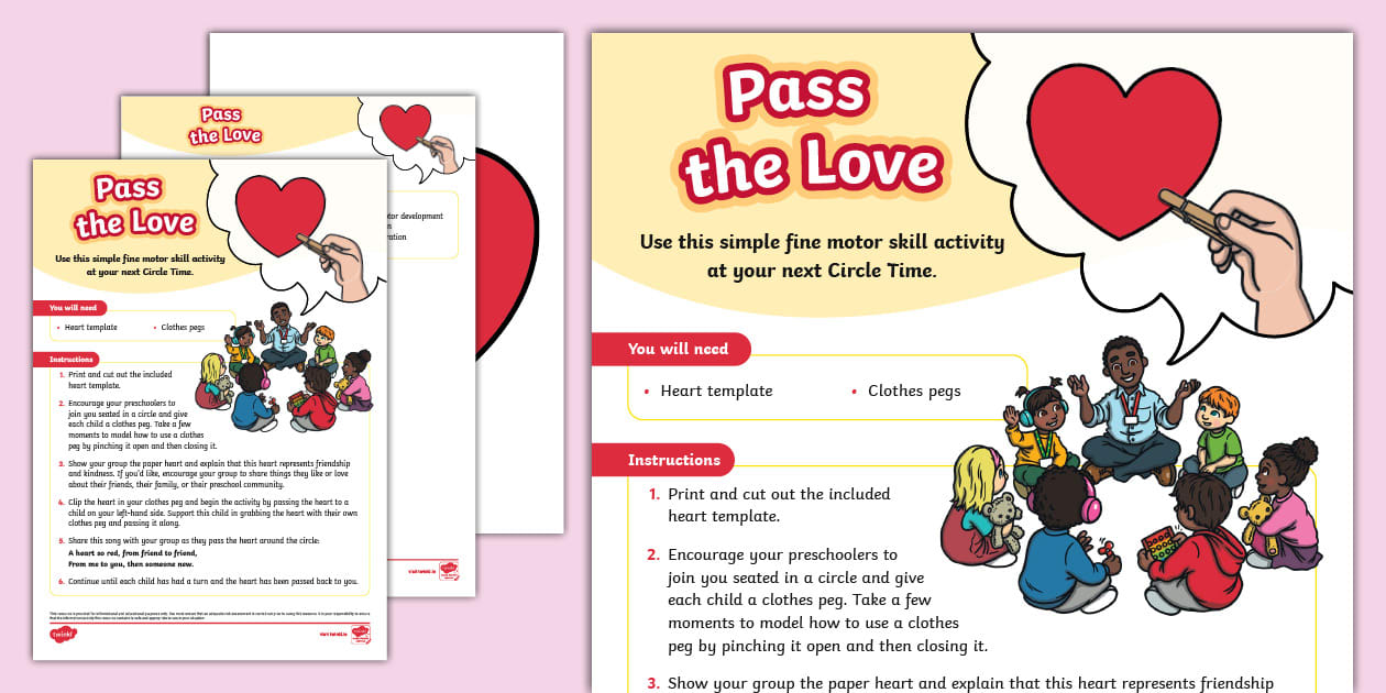 Pass the Love Circle Time Activity (teacher made) - Twinkl