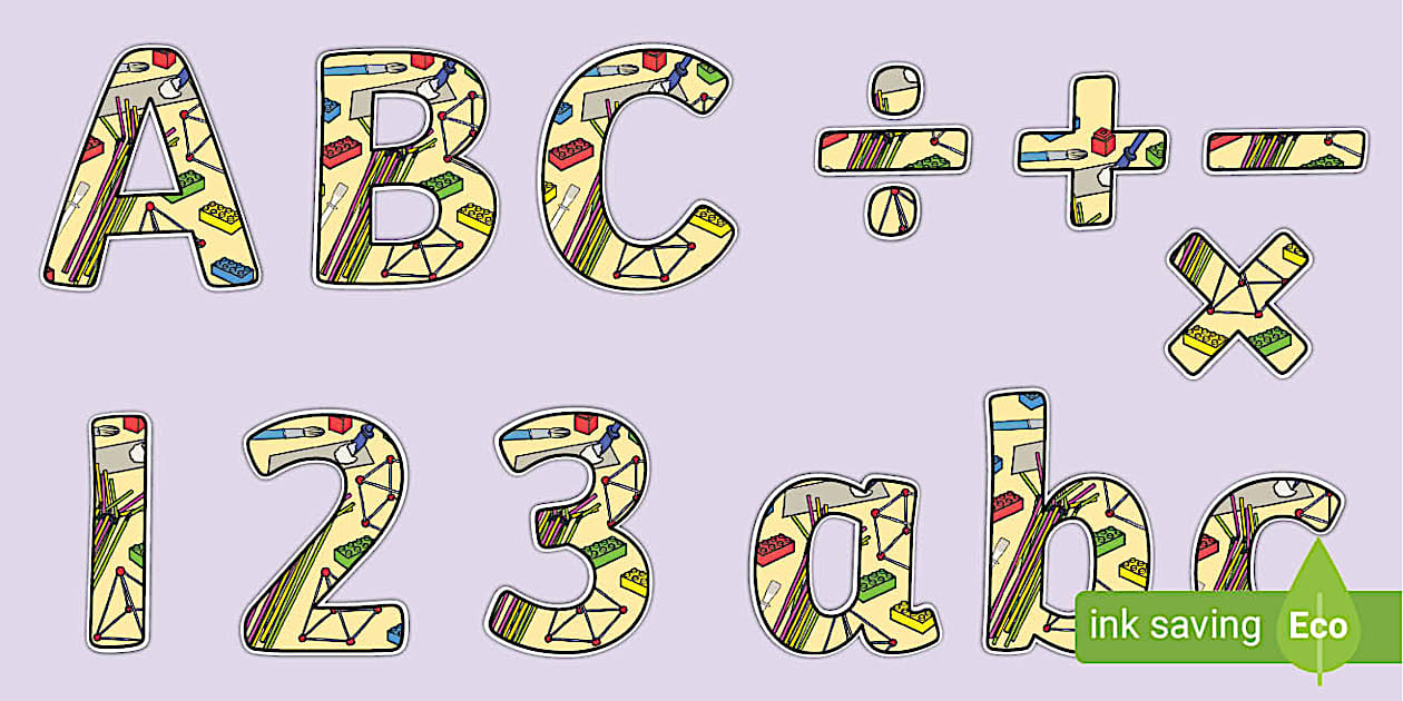 👉 Construction Area Display Lettering (teacher made)