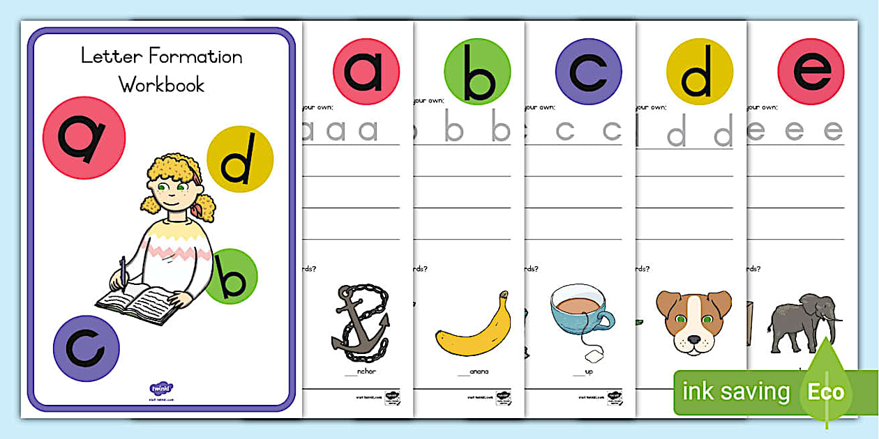 Letter Formation Worksheets | Grade One Font | Practice