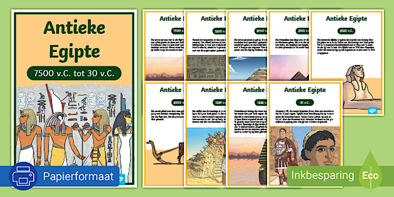 Antieke Egipte Tydlyn Plakkate (Hecho por educadores)