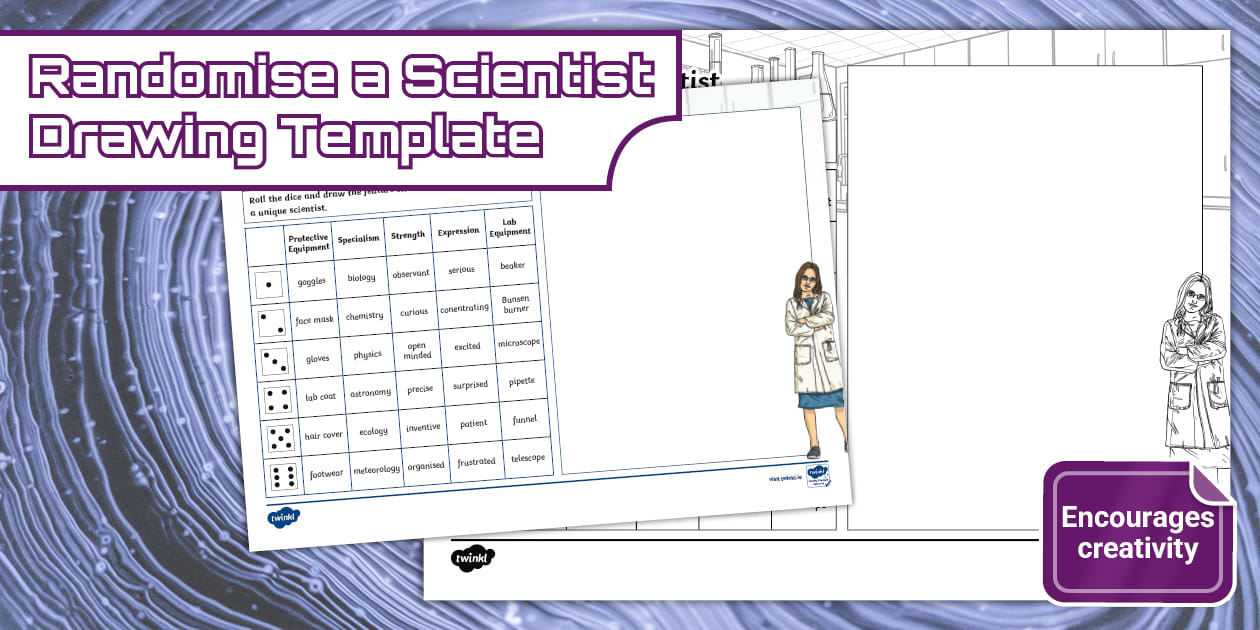 Randomise a Scientist Drawing Template