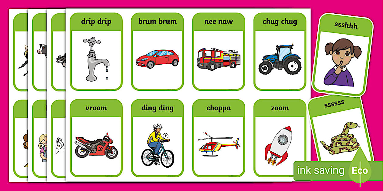 Phase 1 Phonics: Voice Sound Display Sorting Cards - Twinkl