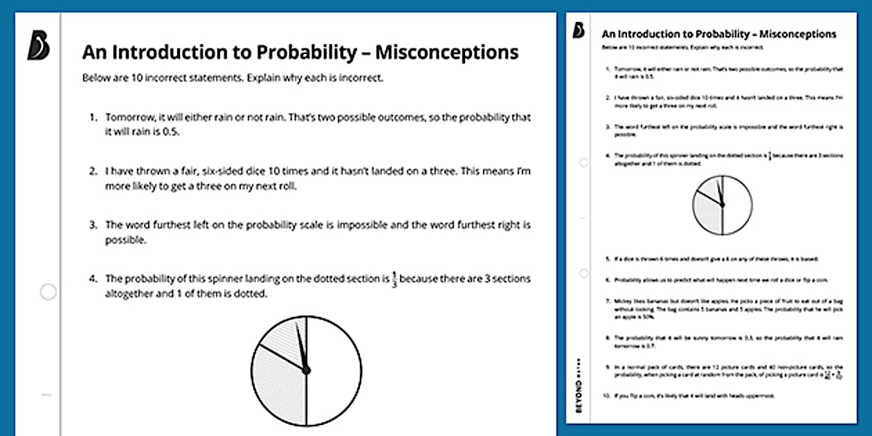 👉 An Introduction to Probability - Misconceptions | KS3 Maths