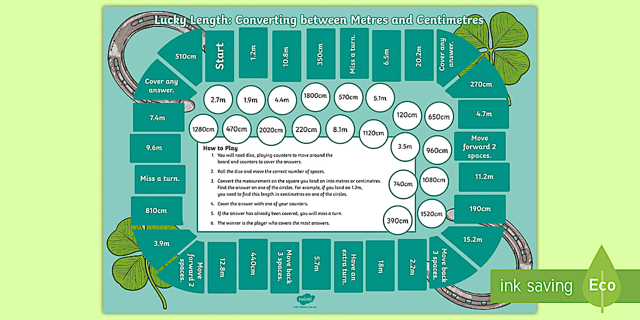 Lucky Length Board Game (teacher made) - Twinkl