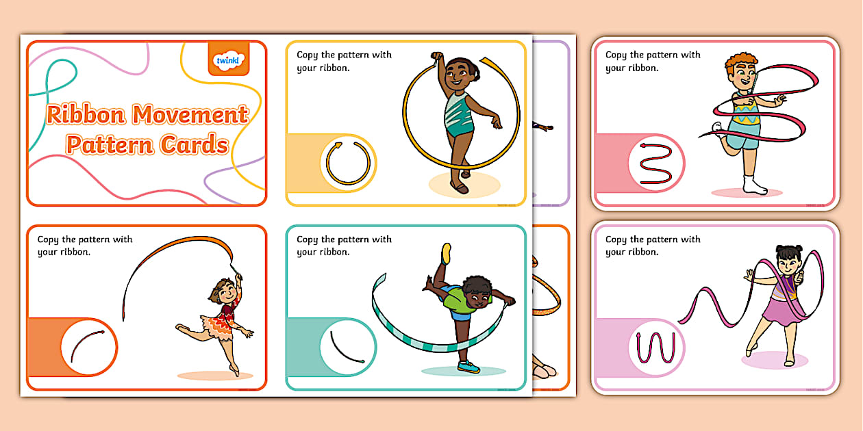 👉 Ribbon Movement Pattern Cards | Twinkl - Twinkl