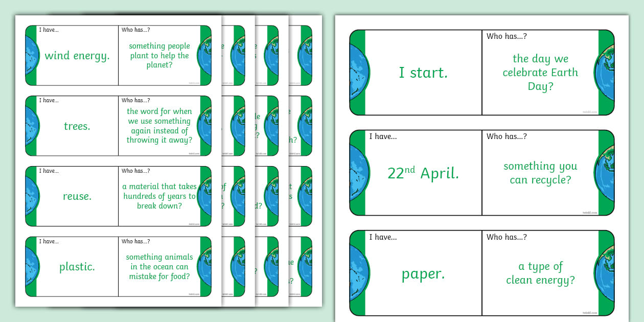 Earth Day Loop Cards (teacher made) - Twinkl