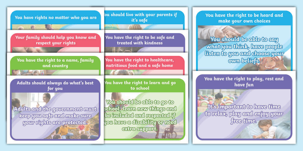 UNCRC Early Level Child-Friendly Flashcards (teacher made)