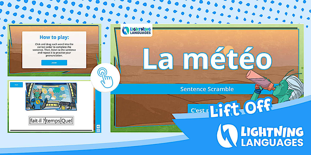 👉 French Weather Sentence Scramble Game
