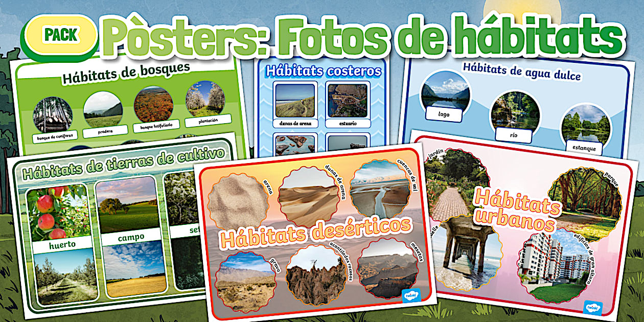 Pack de pósteres: Fotos de hábitats