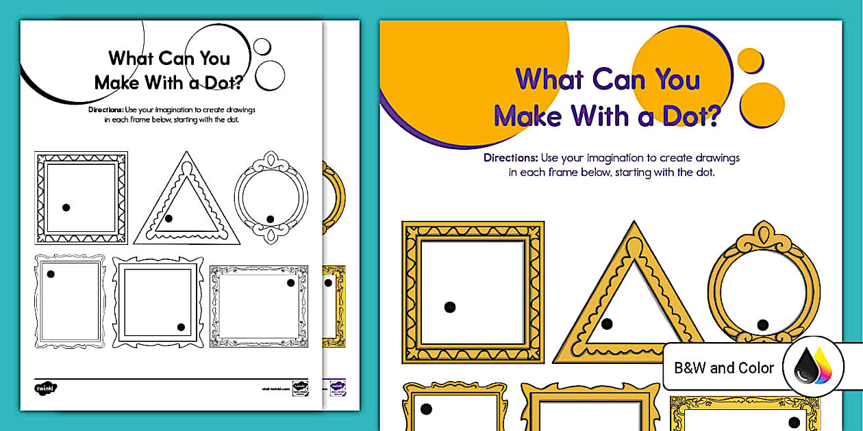 What Can You Make With a Dot? Worksheet (teacher made)