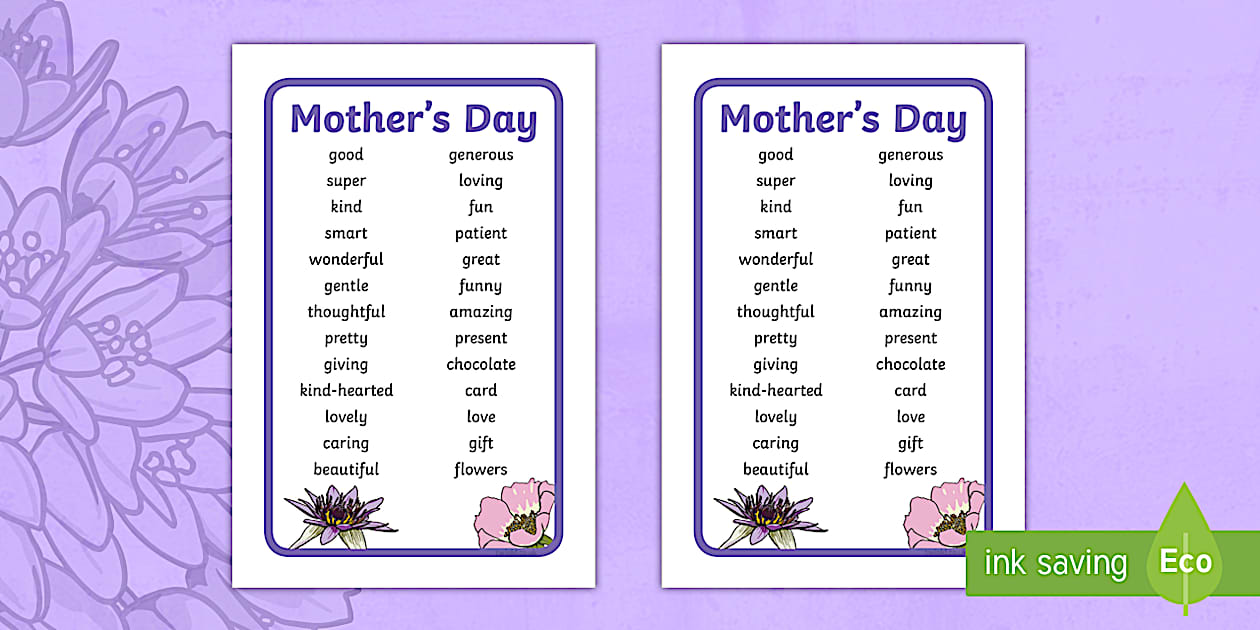 👉 Mother's Day Word Mat IKEA Tolsby/Fiestad Frame