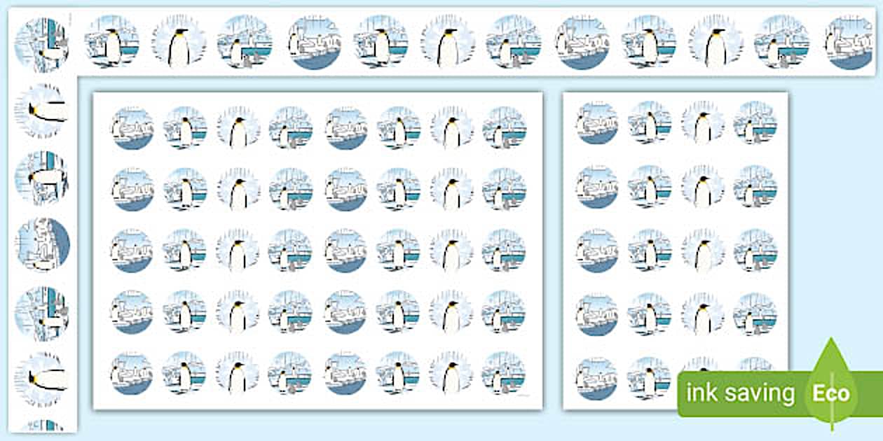 Emperor Penguin Themed Display Borders - Twinkl - KS1