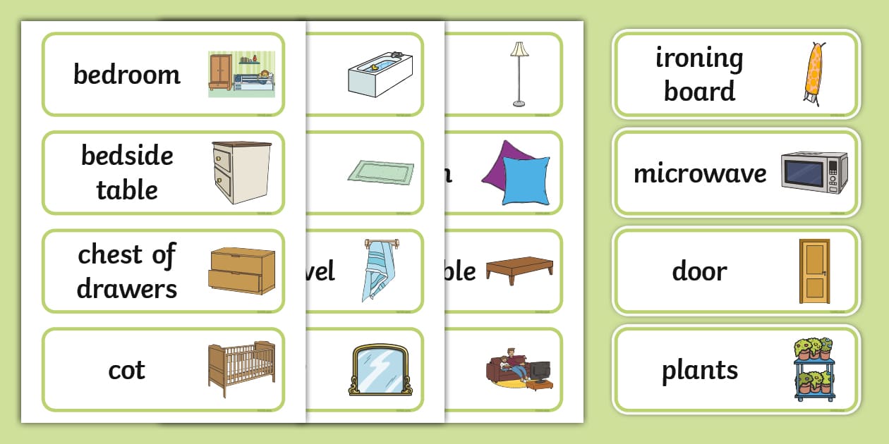 Home Word Cards (teacher made) - Twinkl