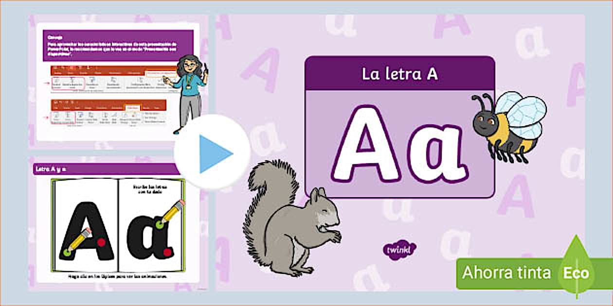 PowerPoint: La letra A (Hecho por educadores) - Twinkl