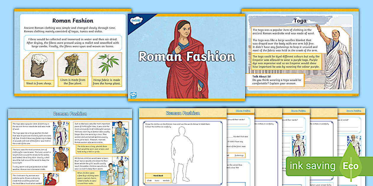 Roman Fashion Teaching Pack,Roman clothes
