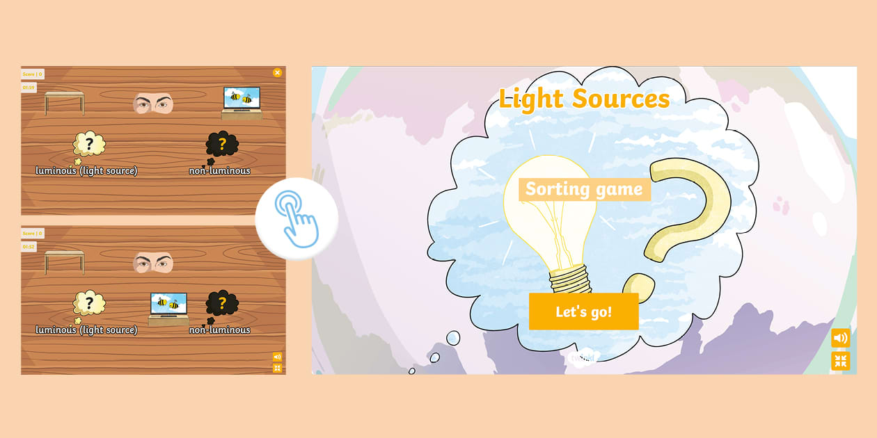 Light Sources Interactive Sorting Game - Twinkl