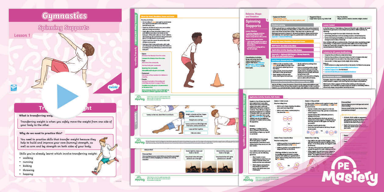 Stage 3 Gymnastics, Balance and Shape: L1- Spinning Supports